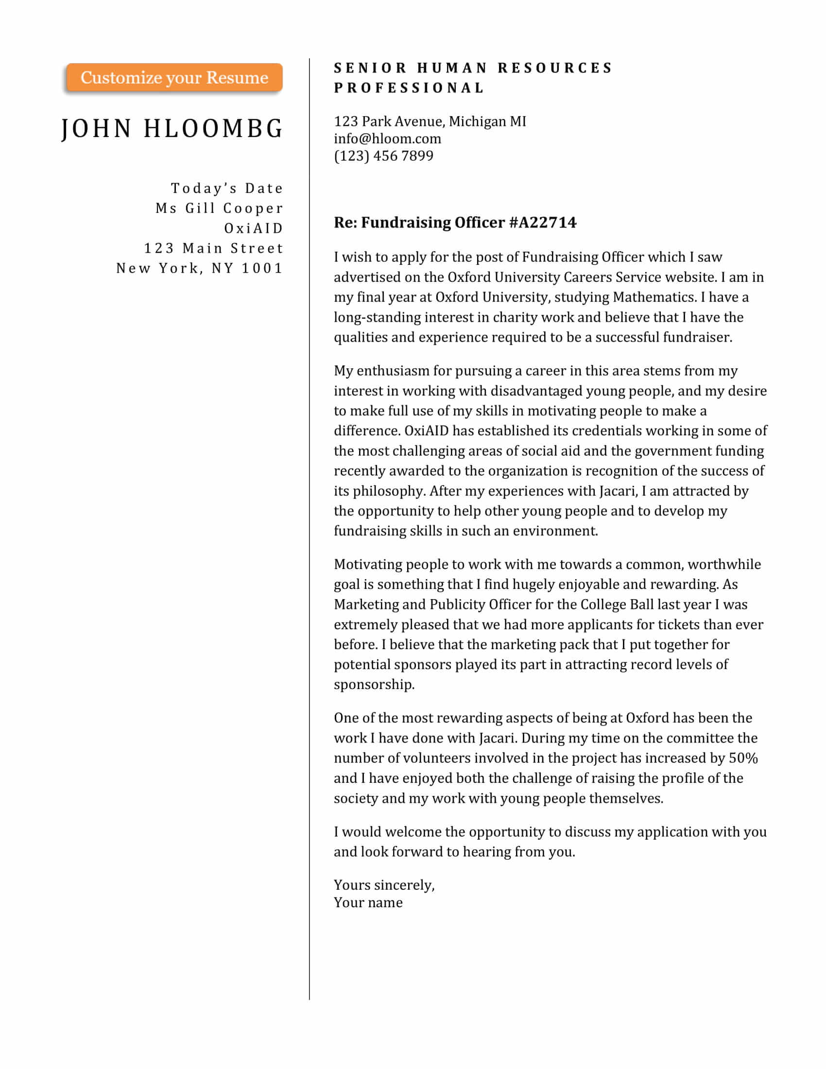 Más de 200 plantillas de cartas de presentación gratis para todos los ...