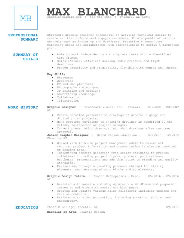 Downloadable Graphic & Web Design Resume Templates | For Top Jobs