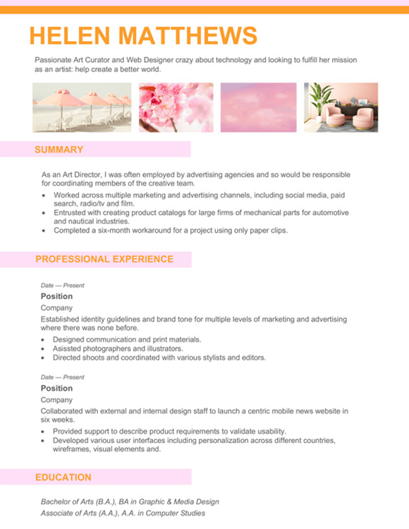 How To Make A Portfolio Resume In 2024