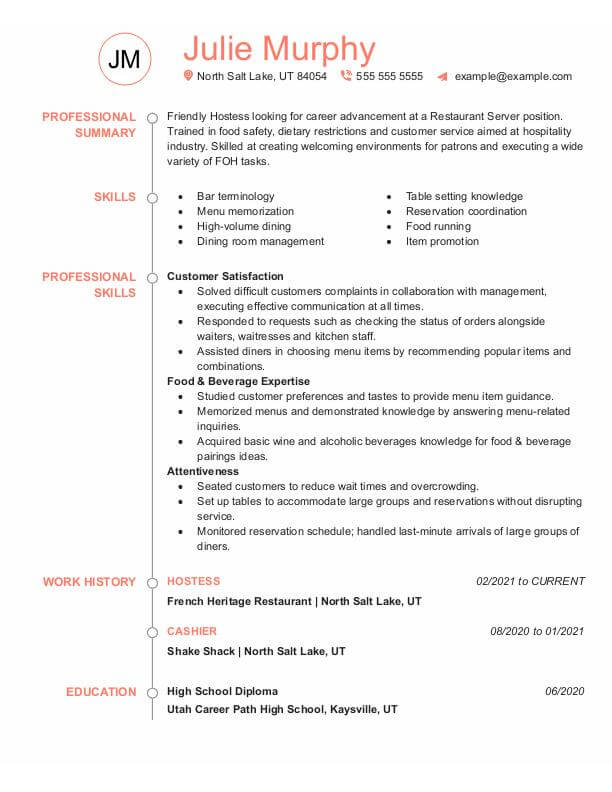 High School Student Resume Template For College