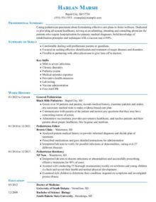 Pediatrician | Free Resume Templates + How-To Guide