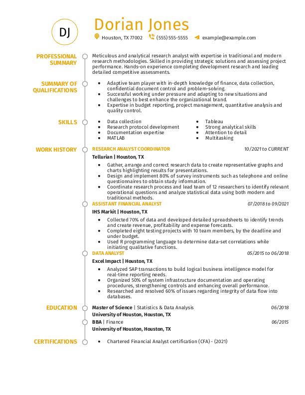 Research Analyst | Free Resume Templates + How-To Guide